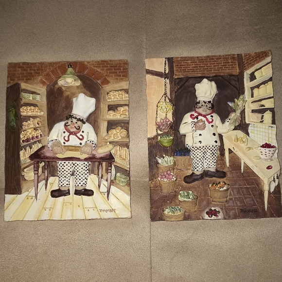 Riggsbee | Art | Riggsbee Charming Italian Chef 3d Wall Decor Plaques ...